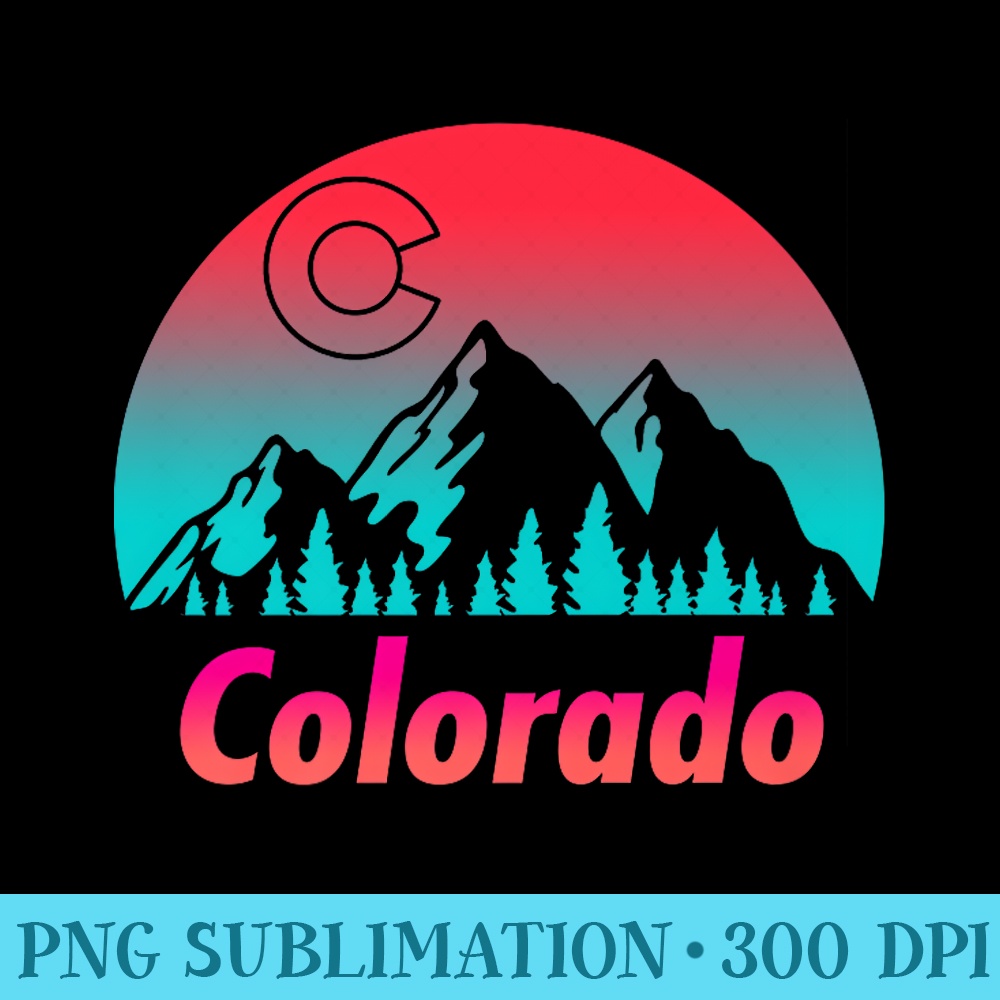 Retro Vintage Colorado Mountain Graphic Design Premium - Mod | Inspire ...