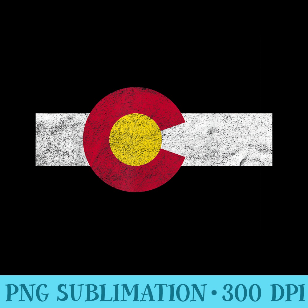 Colorado State Flag Vintage Distressed Style - Digital PNG D | Inspire ...