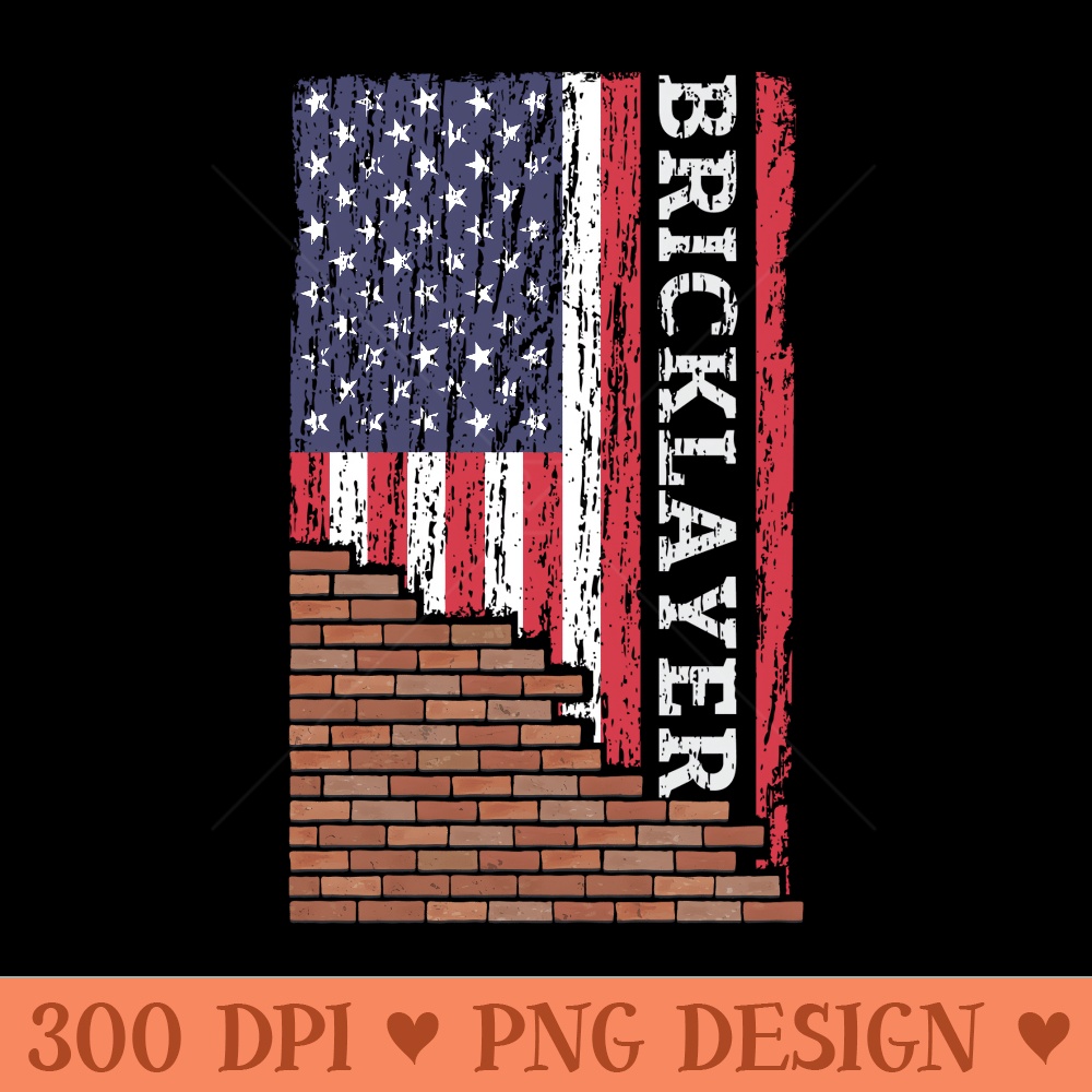 Brick Mason Bricklayer Masonry Construction US American Flag | Inspire ...