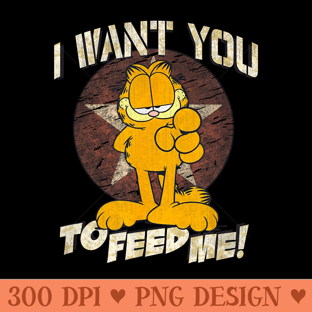Garfield I Want You - Printable PNG Images | Inspire Uplift