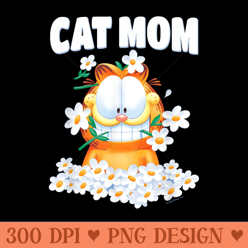 Garfield Cat Mom Flowers - PNG Graphics | Inspire Uplift