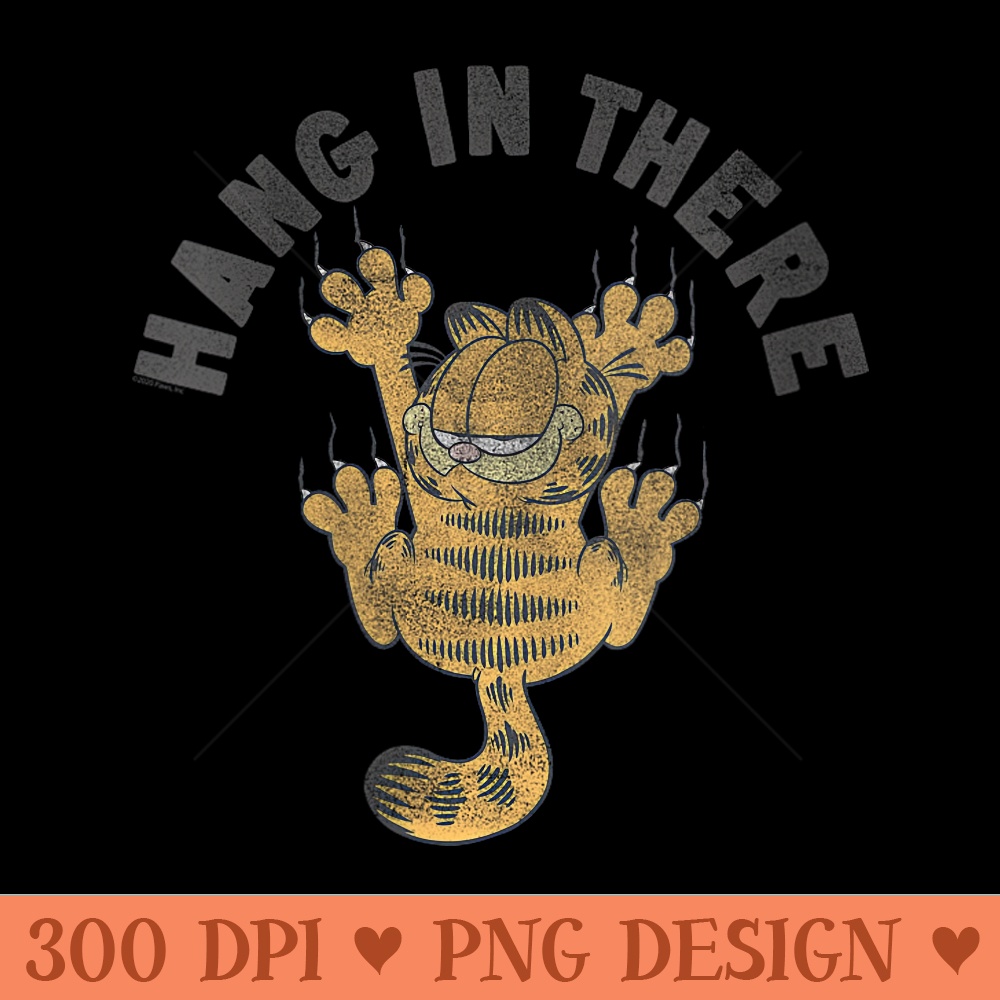 Garfield Hang in There - High Quality PNG files | Inspire Uplift