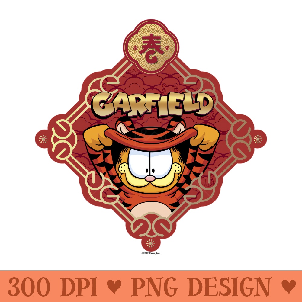 Garfield Chinese New Year Garfield 2022 Red Badge - PNG desi | Inspire ...