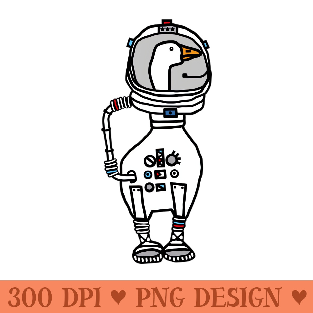 Space Goose Sci Fi Astronaut - Ready To Print PNG Designs | Inspire Uplift