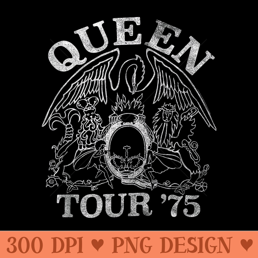 Queen Official Tour 75 Crest Logo - Vector PNG Clipart - Inspire Uplift