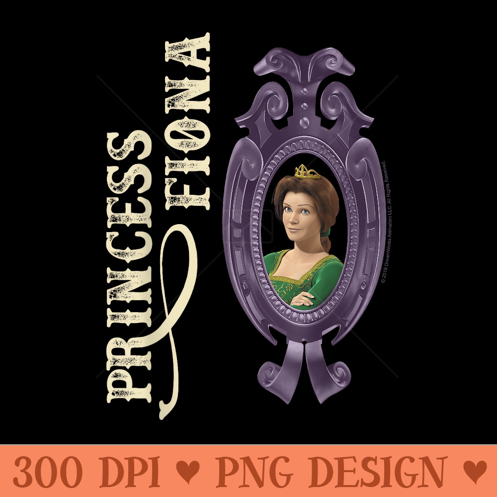 Shrek Princess Fiona In Mirror Poster - Vector PNG download | Inspire ...