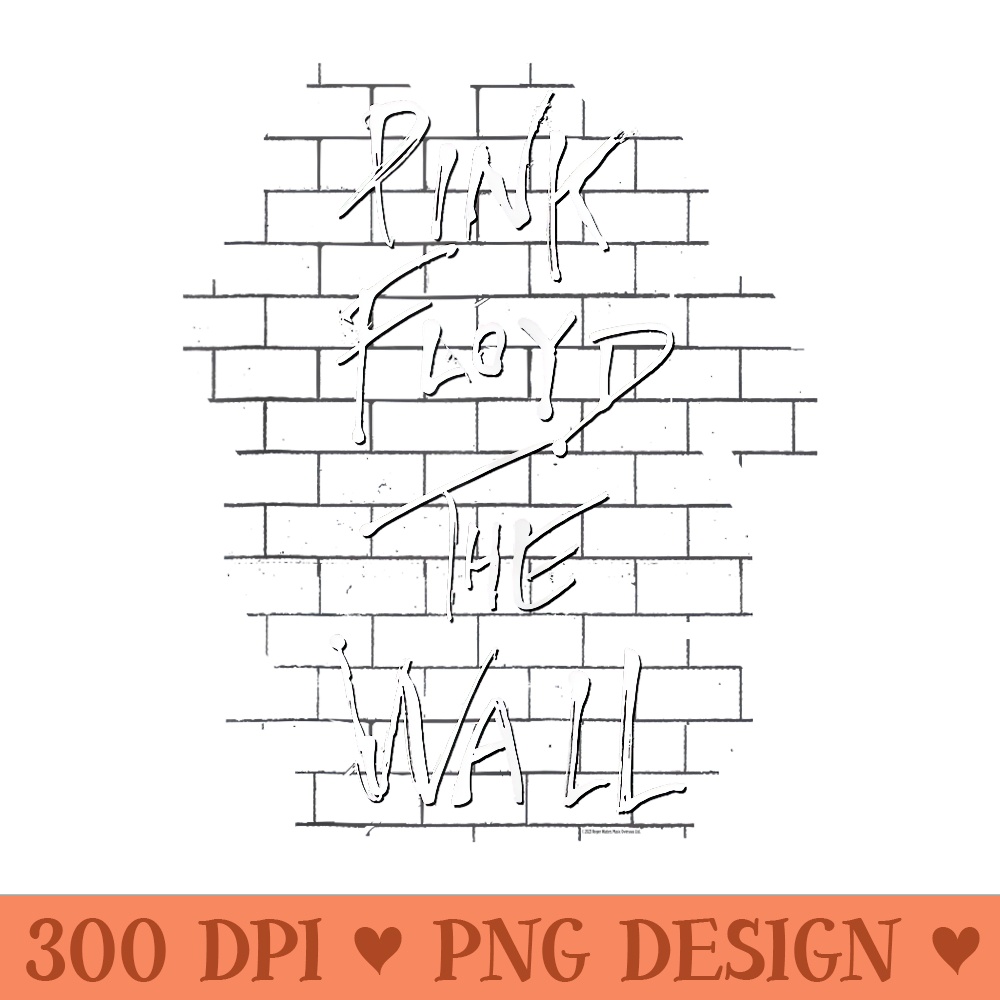 Pink Floyd The Wall White Type - Printable PNG Images | Inspire Uplift