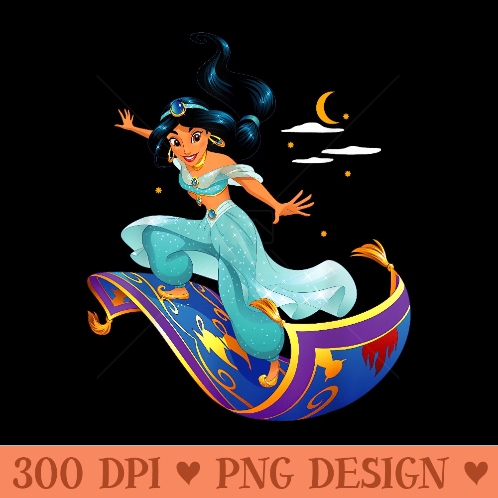 Disney Aladdin Princess Jasmine Magic Carpet Pose T - High Q | Inspire ...