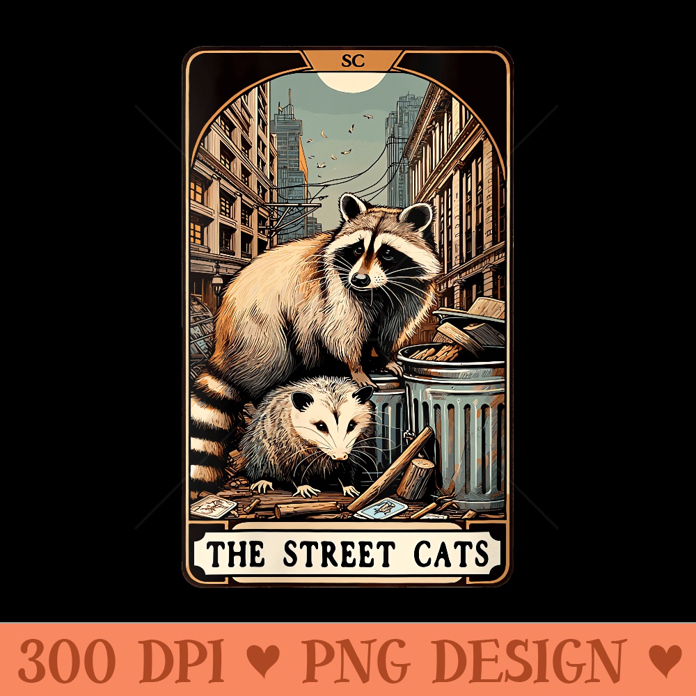 s Opossum Tarot Card The Street Cats Possum Raccoon - Printa | Inspire ...