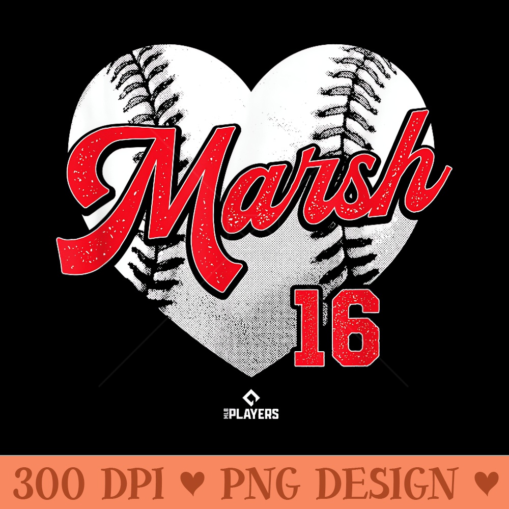 Baseball Heart Brandon Marsh Philadelphia MLBPA - Printable | Inspire ...