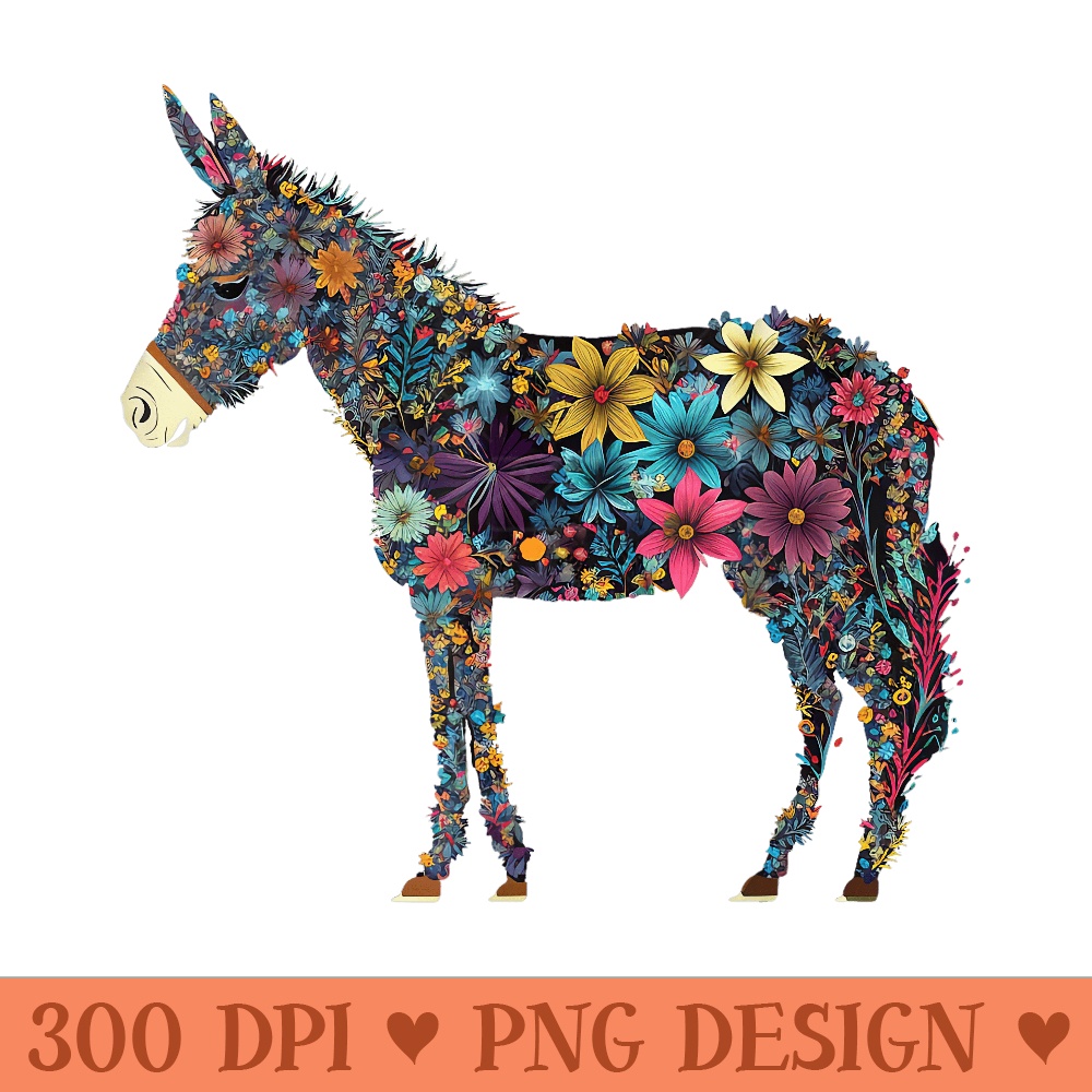 Cute Flower Donkey on summer Floral Donkey - High Resolution | Inspire ...