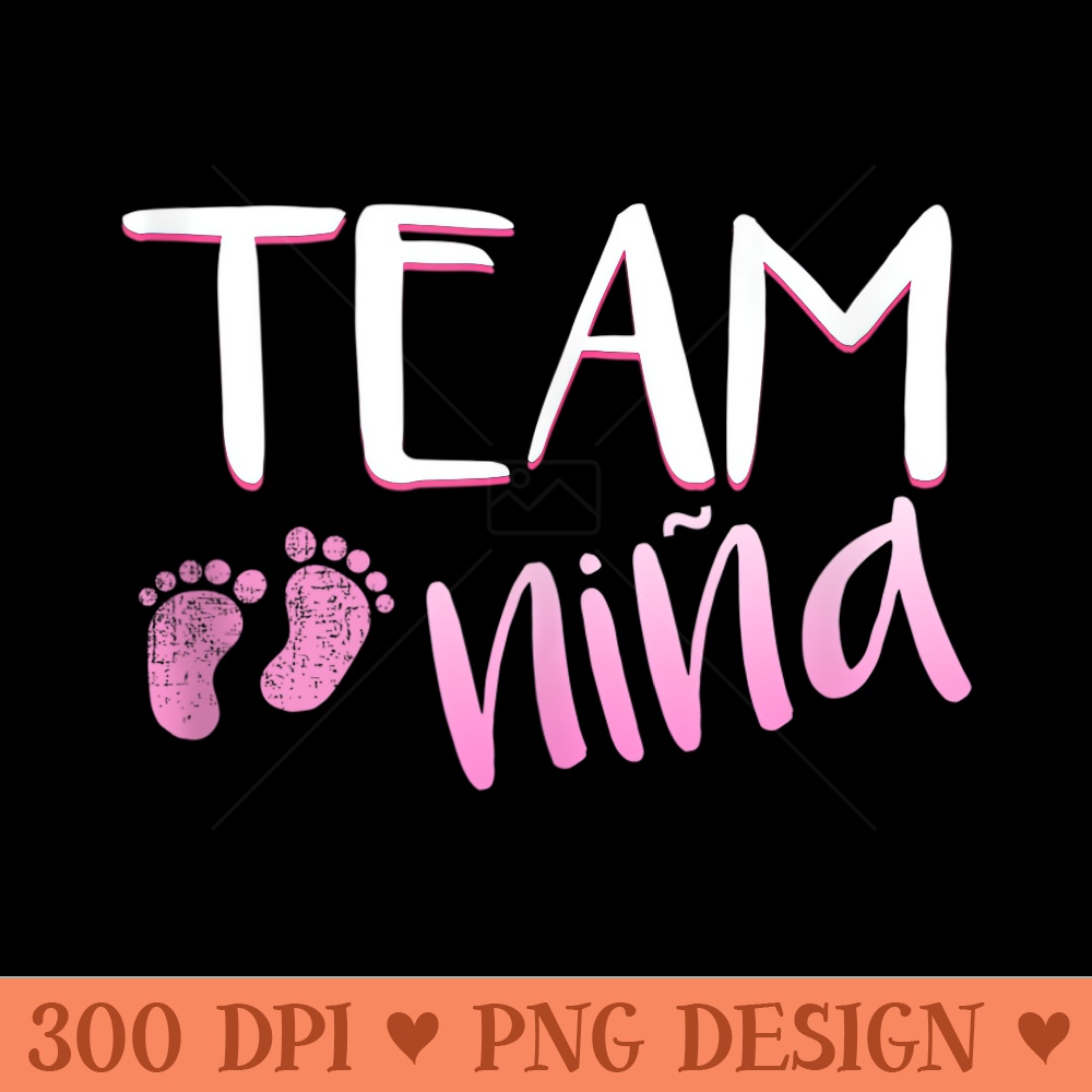 Team Nina Spanish Gender Reveal Baby Shower Girl - Printable | Inspire ...