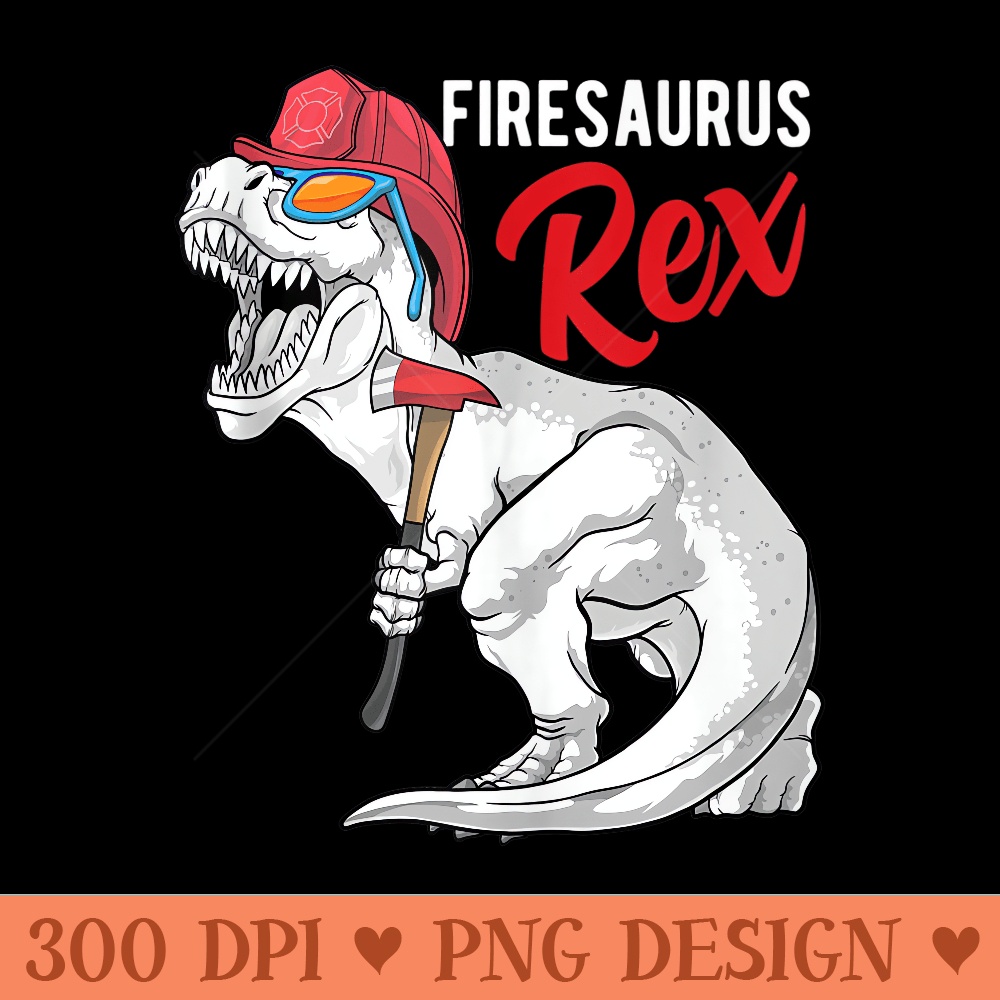 Firefighter T Rex Firesarus Rex Dinosaur Fireman - Beautiful | Inspire ...