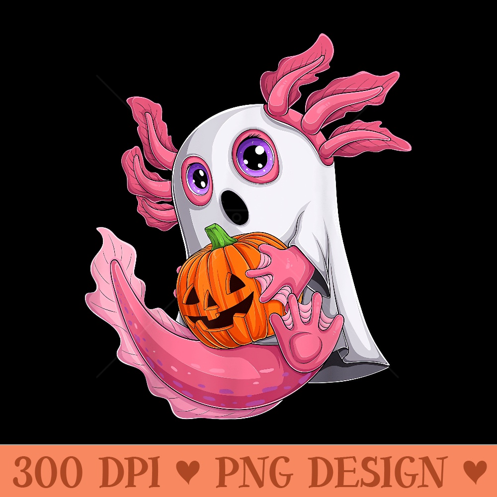 Axolotl Ghost Axolotl Halloween Spooksalotl - Vector PNG Cli | Inspire ...