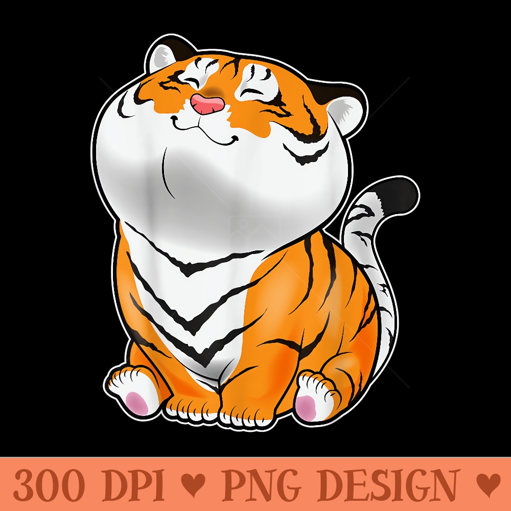 Chubby Tiger Cute Fluffy Wild Cat Kawaii Wild Animal - High | Inspire ...
