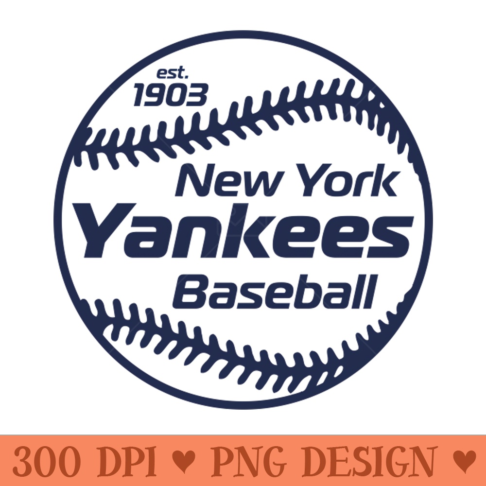 Yankees 80s Retro Ball - Sublimation PNG Designs | Inspire Uplift