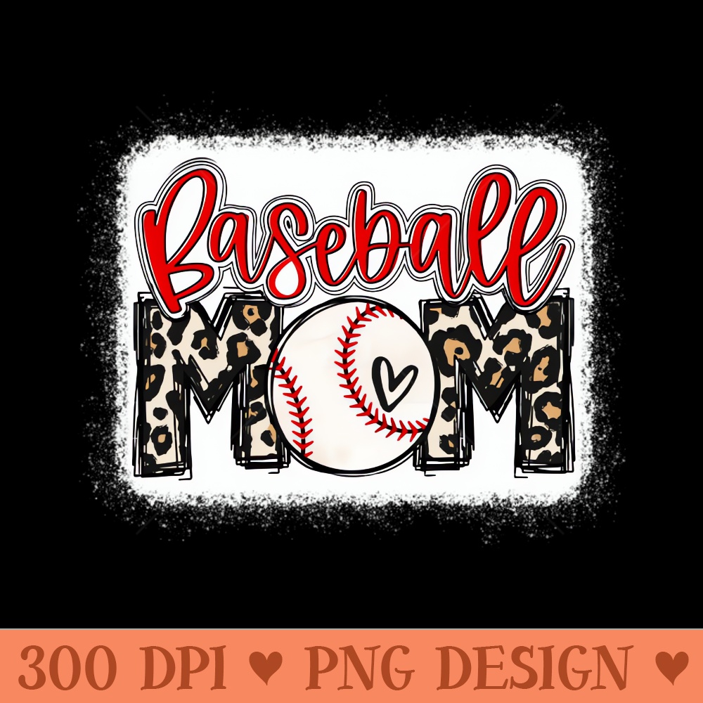 Baseball Mom Leopard Baseball Mama - High Quality PNG downlo | Inspire ...