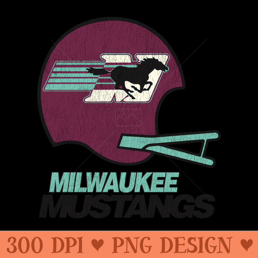Defunct Milwaukee Mustangs Football Team - Ready To Print PN | Inspire ...