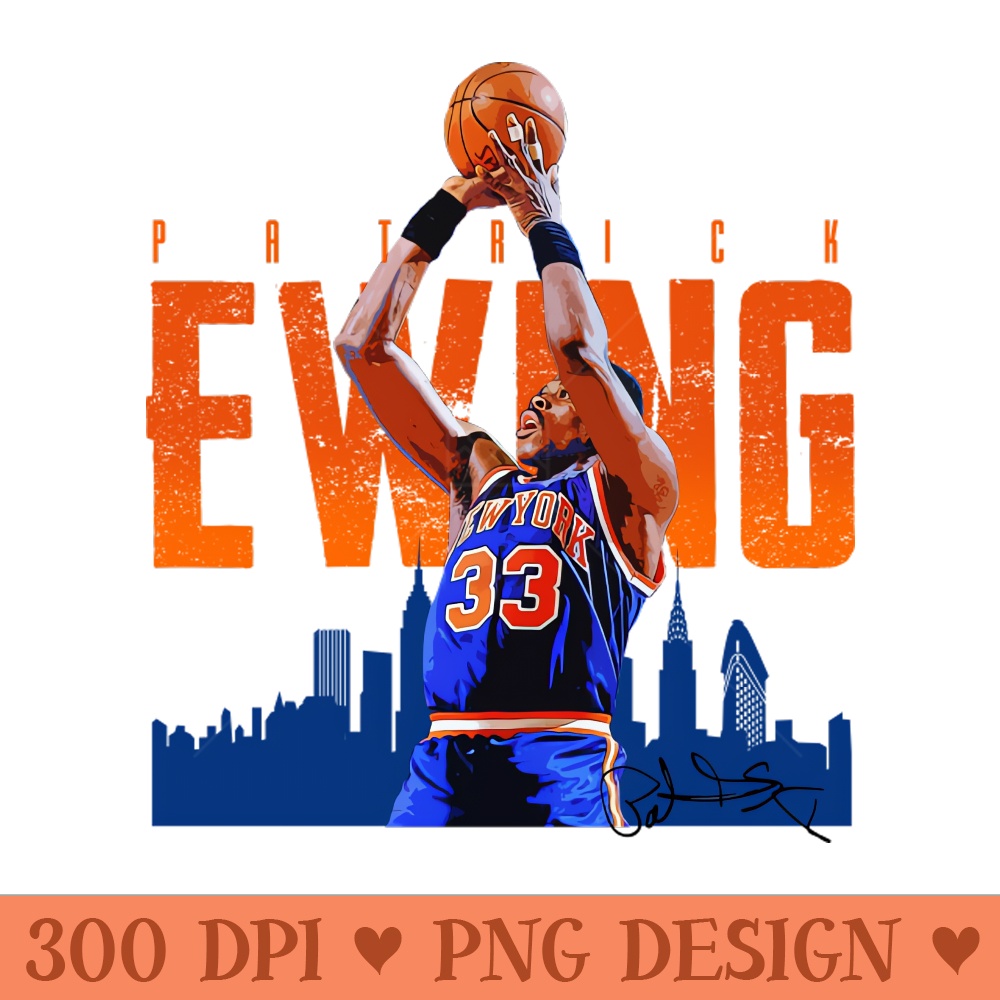 Patrick Ewing - PNG Clipart for Graphic Design | Inspire Uplift
