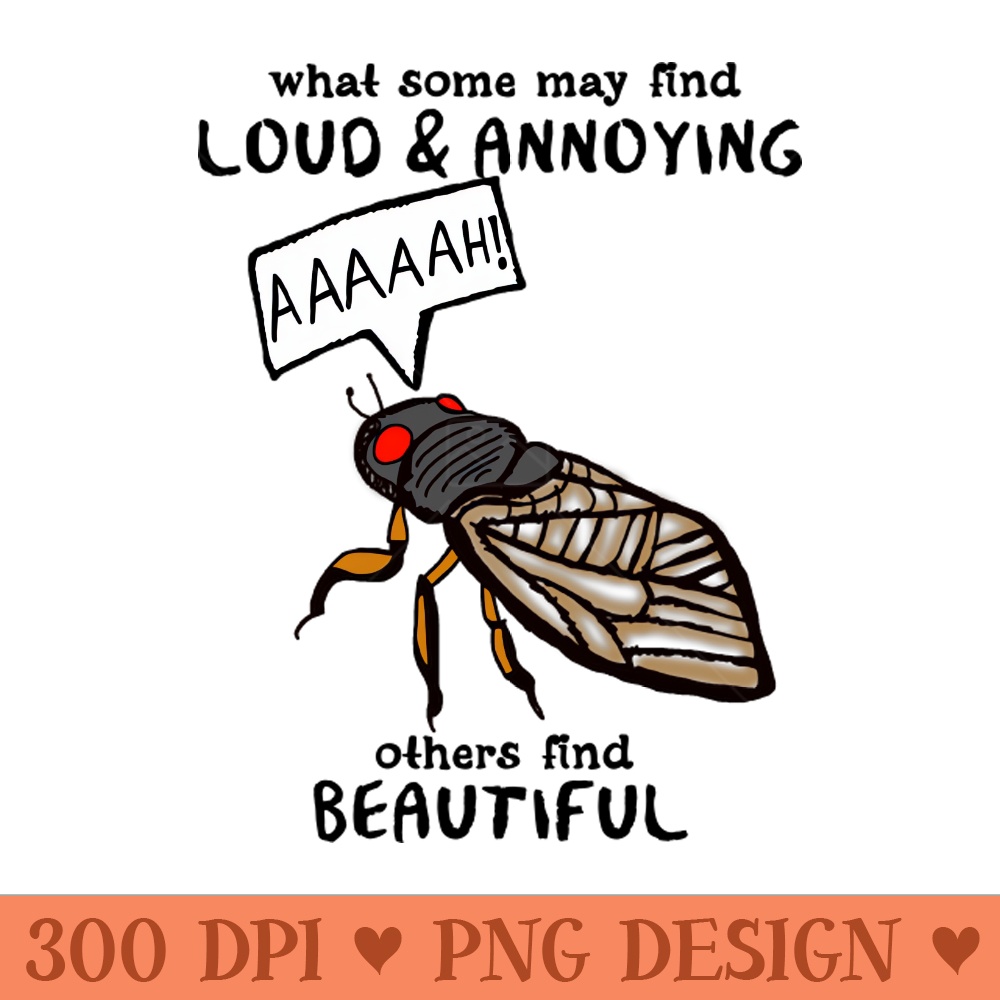 Screaming Cicada - Vector PNG Clipart | Inspire Uplift