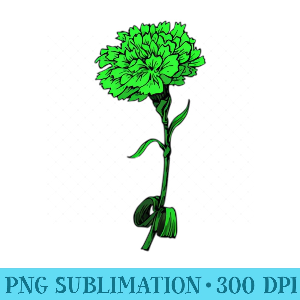 Green Carnation Flower LGBT Queer Symbol Transgender Support | Inspire ...