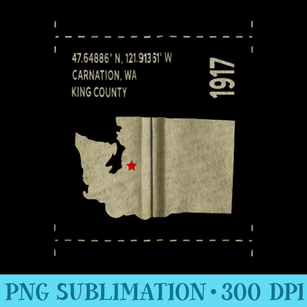 Carnation Washington WA Coordinates Graphic Zip Hoodie - Pri | Inspire ...