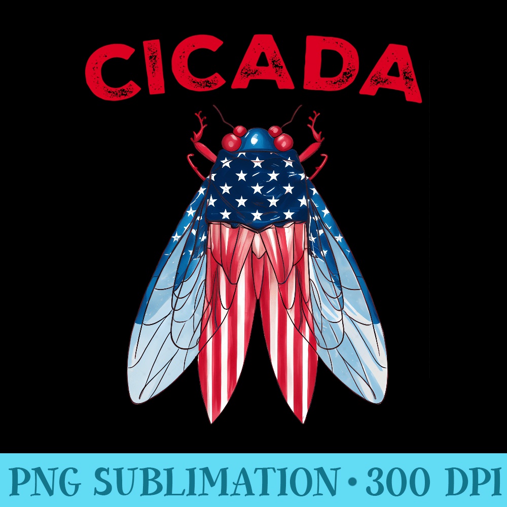 Entomology Cicada American Flag USA For Vintage - PNG Clipar | Inspire ...