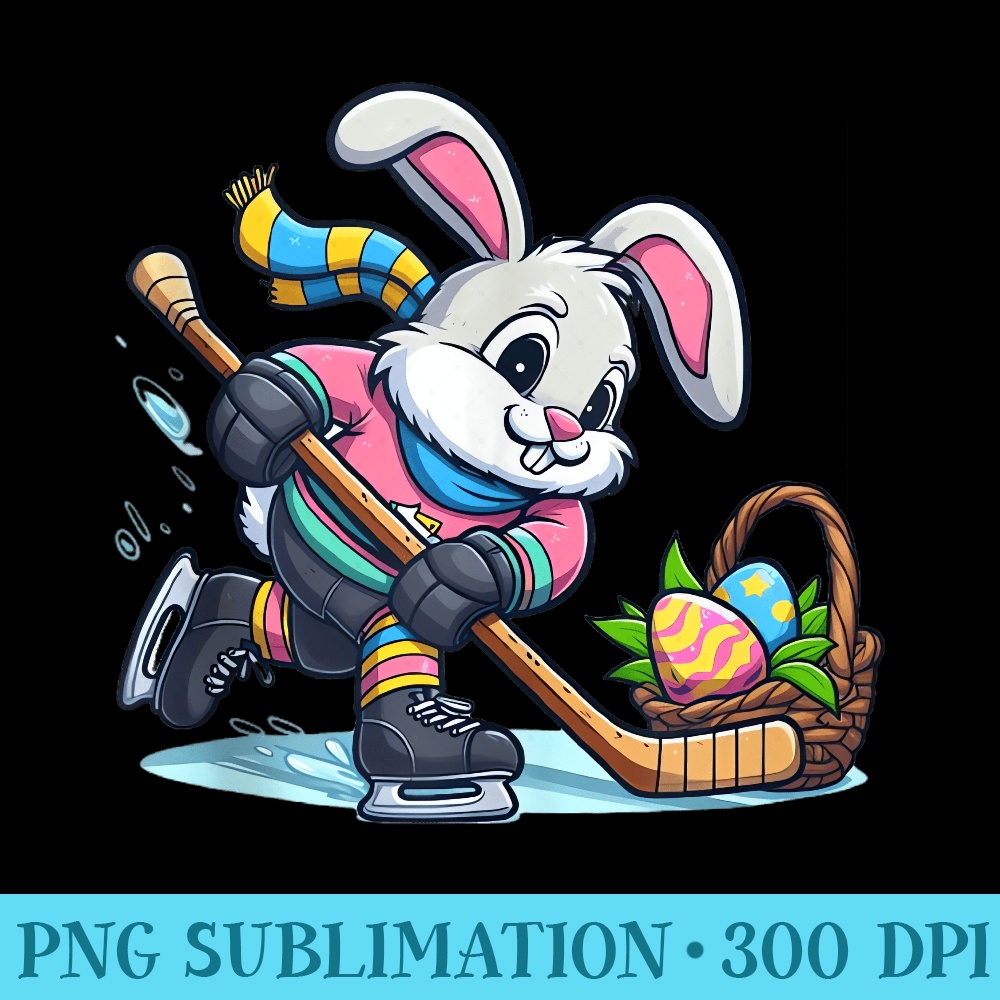 easter Bunny playing Hockey design for Toddler - PNG Sublima | Inspire ...