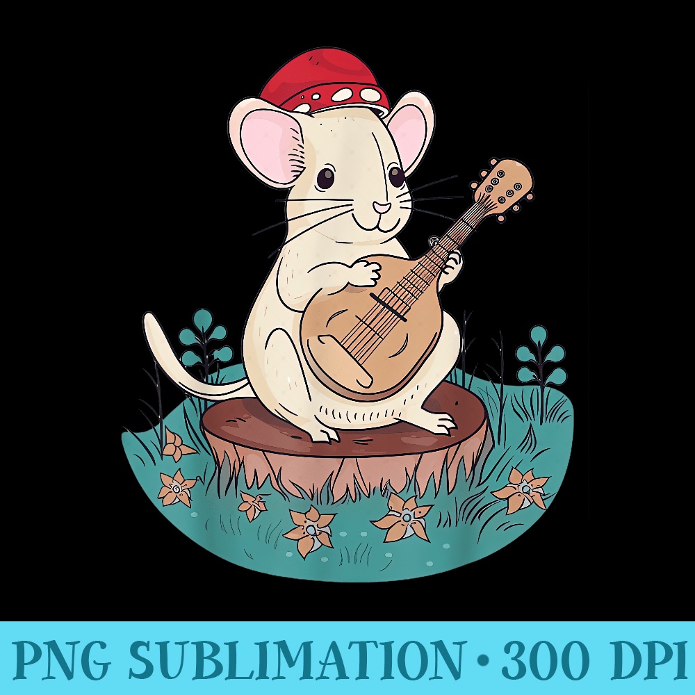 Mouse Playing Guitar Cottagecore Aesthetic - Fashionable Shi | Inspire ...