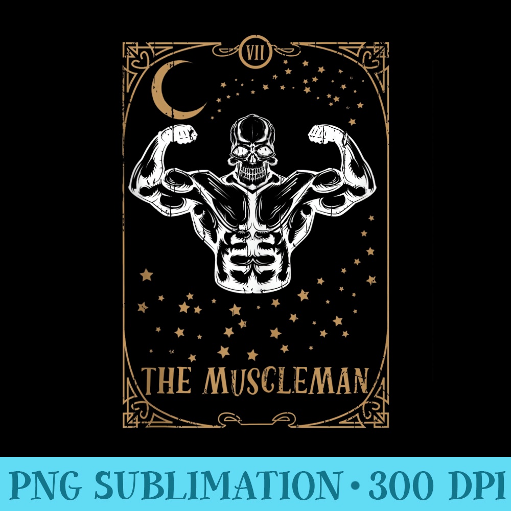 Tarot Card Pagan Goblincore Goth Occult Gym Man Muscle - PNG | Inspire ...
