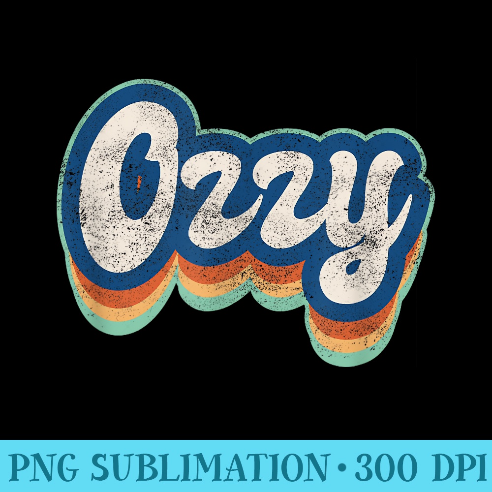 Ozzy First Name Vintage Style 70s 80s Personalized - PNG Dow | Inspire ...