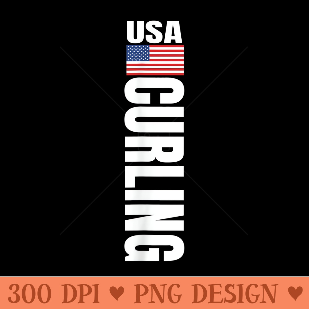 Curling USA Team American Flag Rink - Modern PNG designs | Inspire Uplift