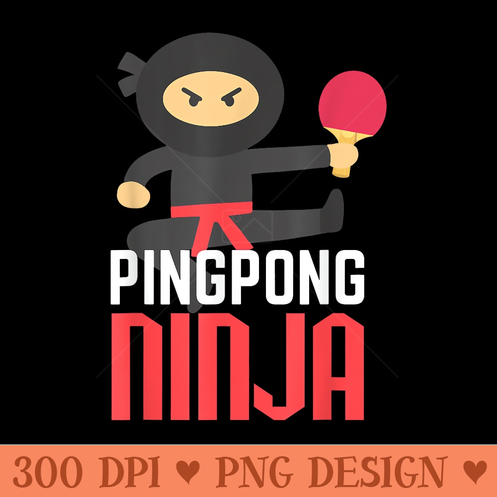 Funny Ping Pong Ninja Table Tennis - PNG download | Inspire Uplift