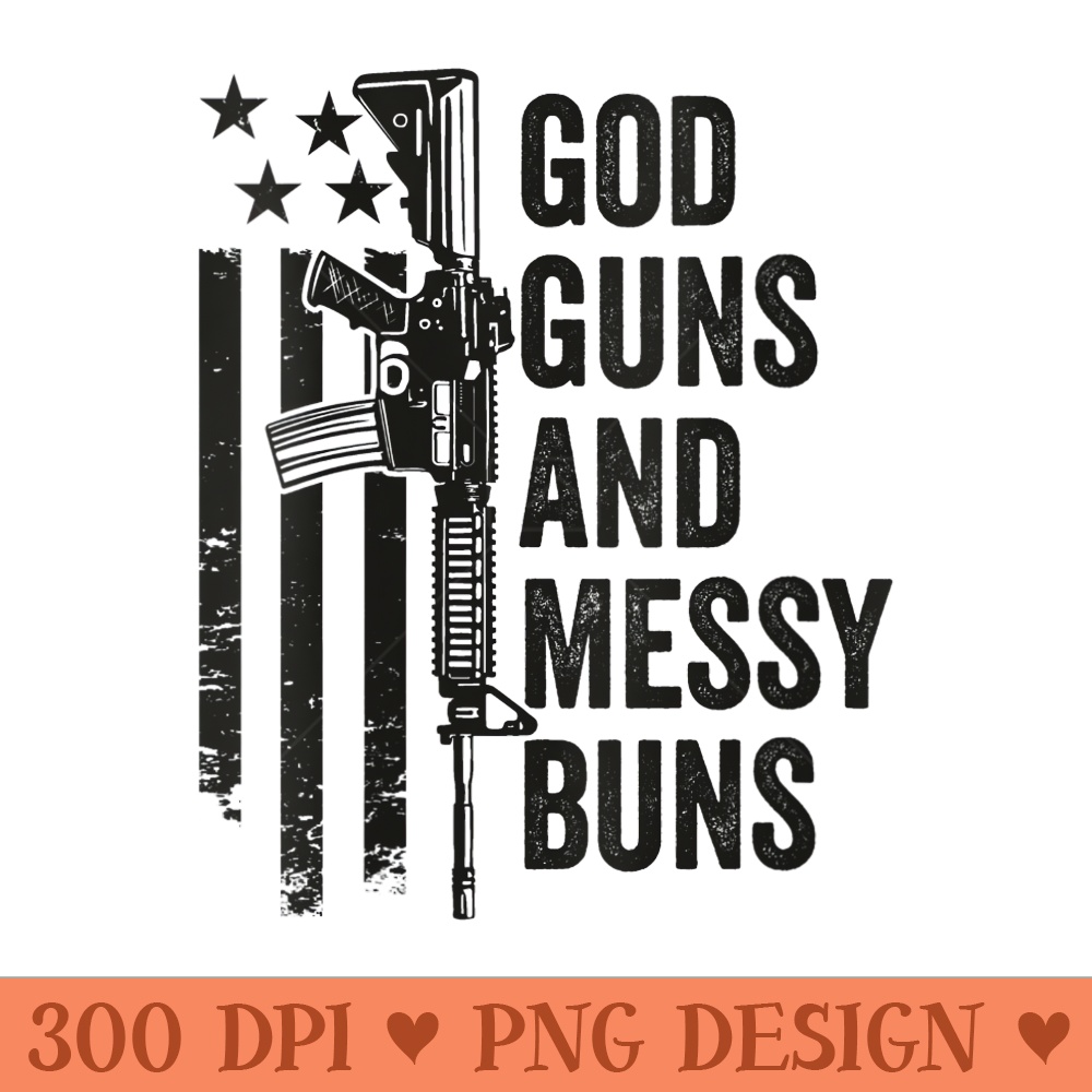 Womens GOD GUNS MESSY BUNS Christian Pro Gun Camo USA Flag - | Inspire ...