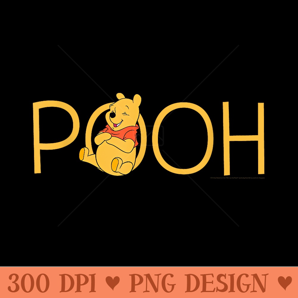 Disney Winnie the Pooh Classic Lettering - Digital PNG Artwo | Inspire ...