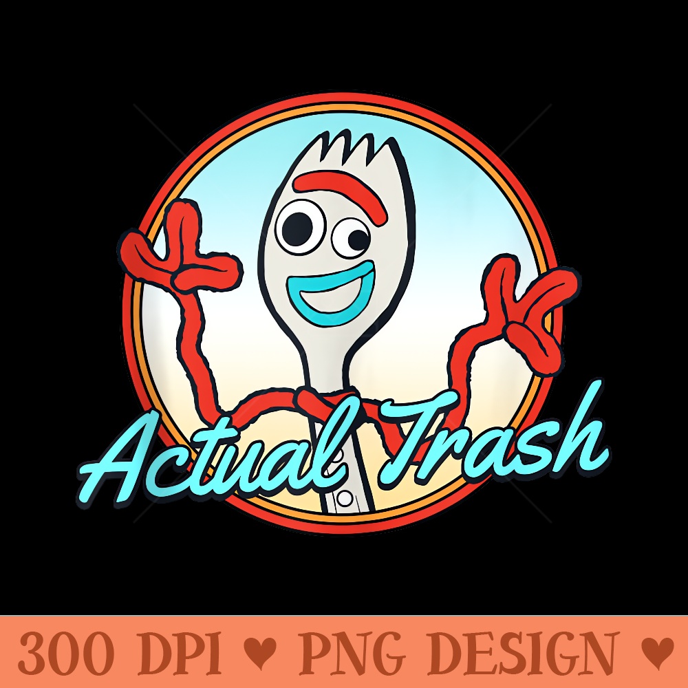 Disney Pixar Toy Story Forky Actual Trash Portrait - PNG cli | Inspire ...