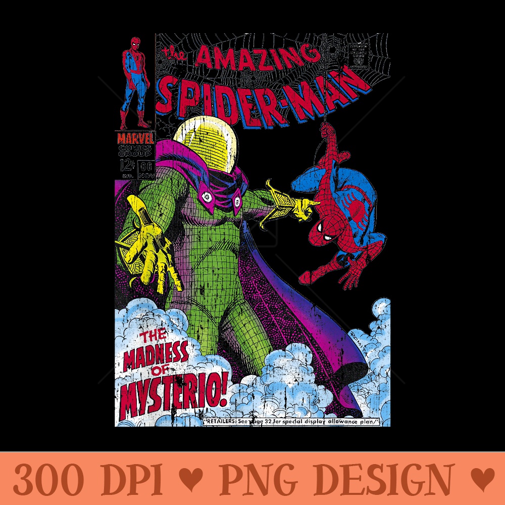 Marvel Comics SpiderMan Mysterio Cover - PNG Design Files | Inspire Uplift