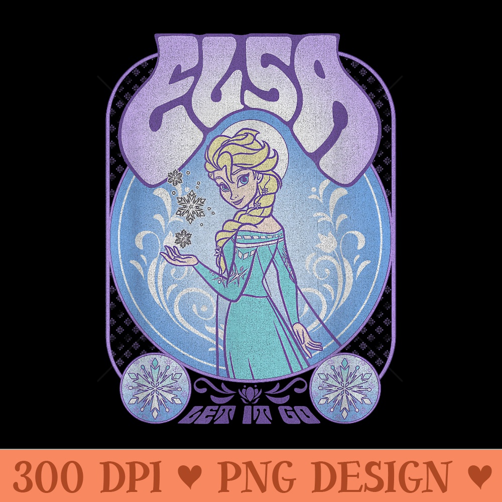 Disney Frozen Elsa Let It Go Seventies Retro Poster - High R | Inspire ...