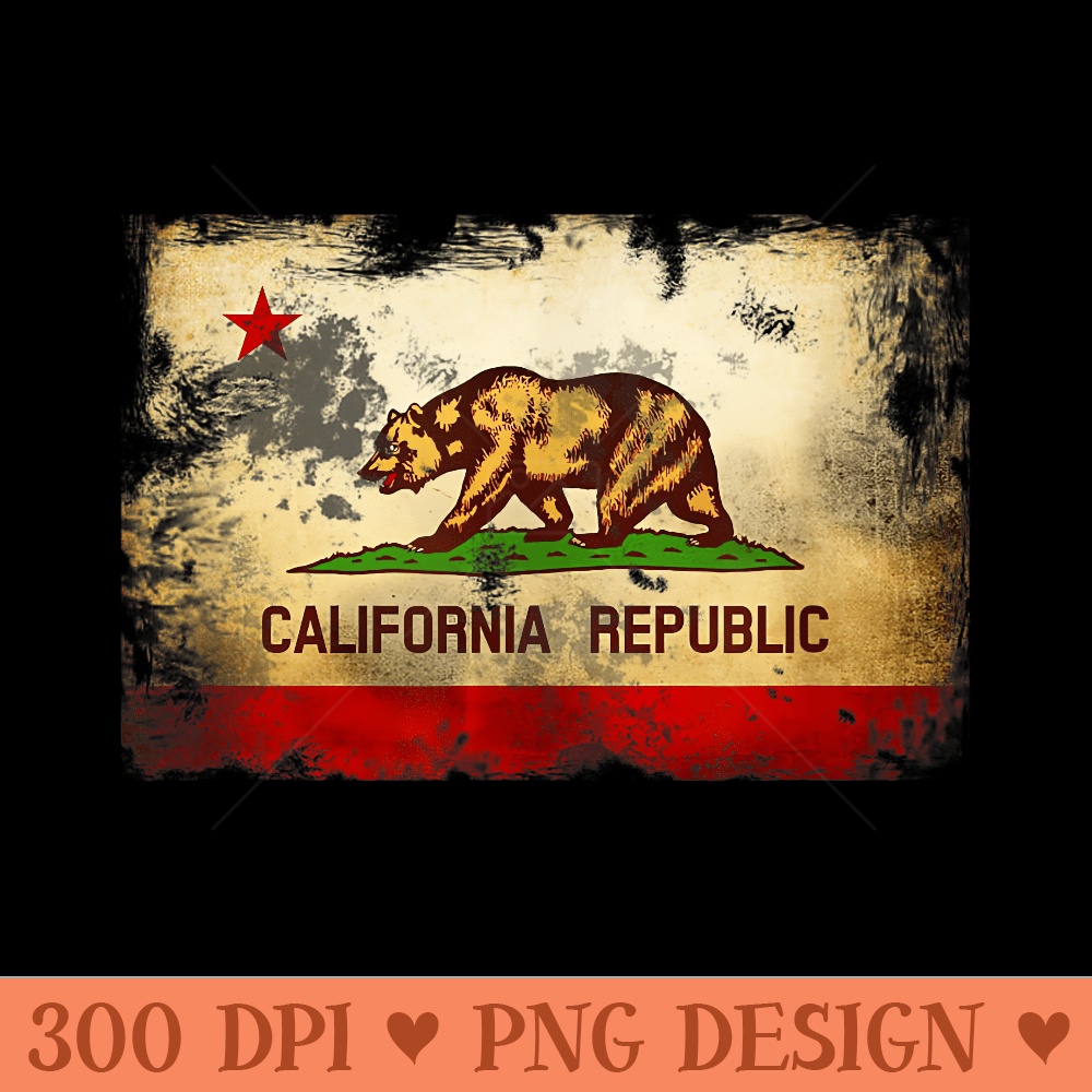 Vintage California State Flag Cool Cali Flags for - Vector P | Inspire ...