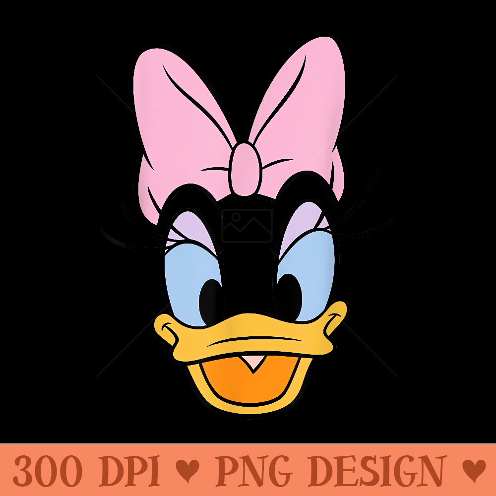 Disney Daisy Duck Big Face - Vector PNG download | Inspire Uplift