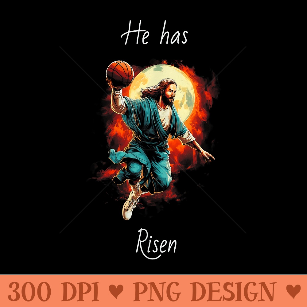 He Has Jesus Risen Playing Basketball Christ Bible Verse - P | Inspire ...