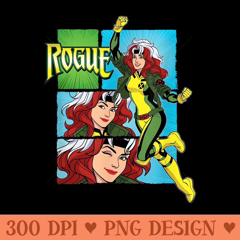 Marvel XMen 97 Rogue Vintage Classic Comic Hero Panels - Cli | Inspire ...