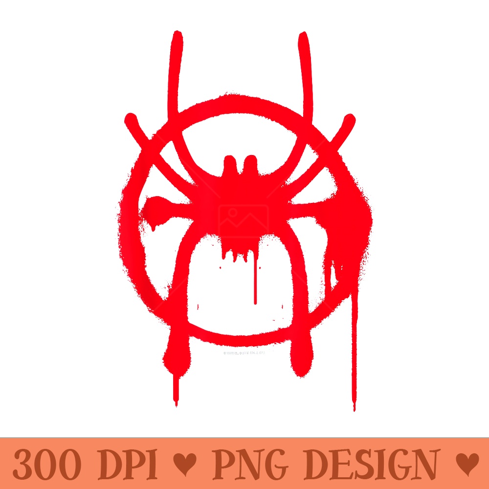 Marvel SpiderMan Spiderverse Miles Symbol Tag - High Resolut | Inspire ...