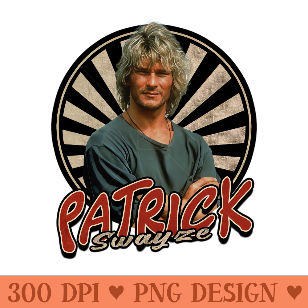 Vintage Circle Patrick Swayze - PNG Graphic Download | Inspire Uplift