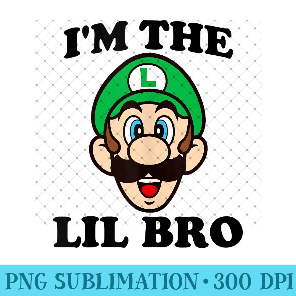 Nintendo Super Mario Luigi Lil Bro - PNG Prints | Inspire Uplift