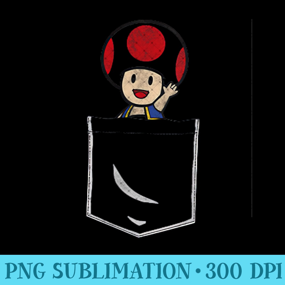 Super Mario Toad Pocket - Unique Sublimation patterns | Inspire Uplift