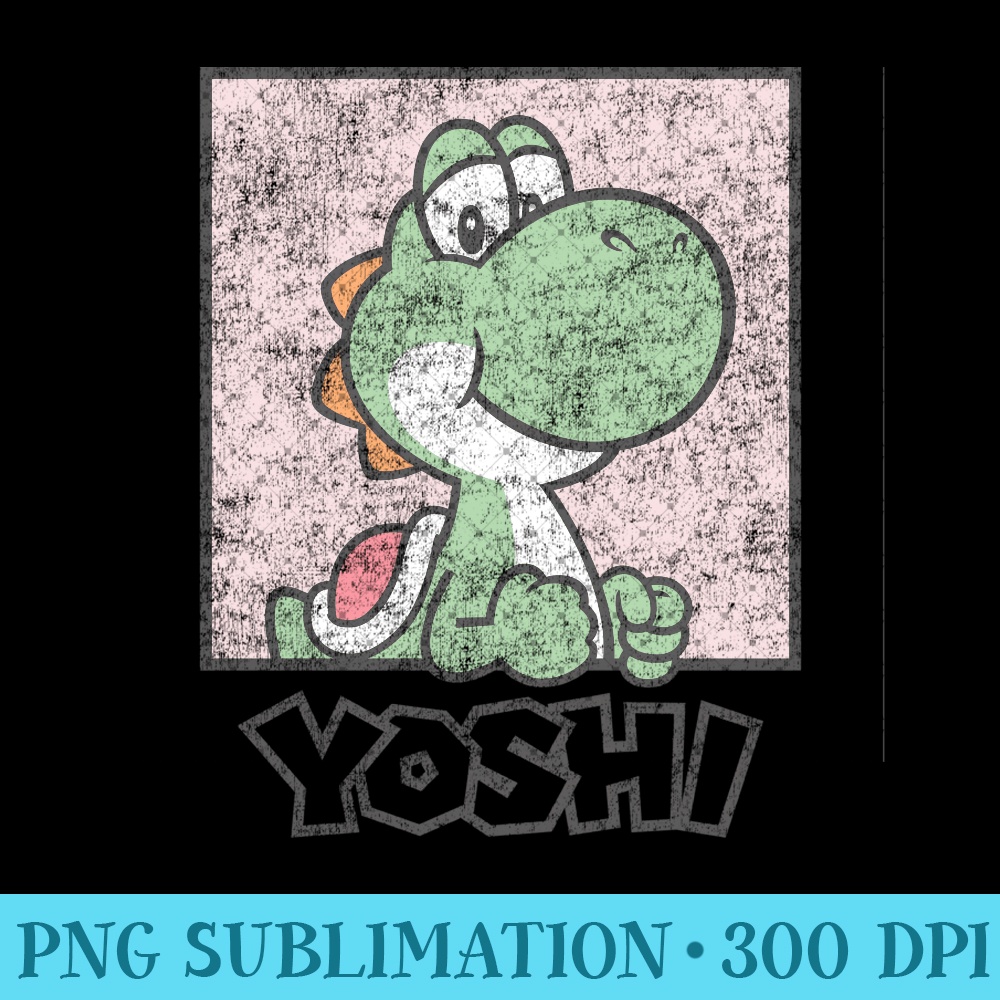 Super Mario Yoshi Simple Portrait - Unique Sublimation patte | Inspire ...