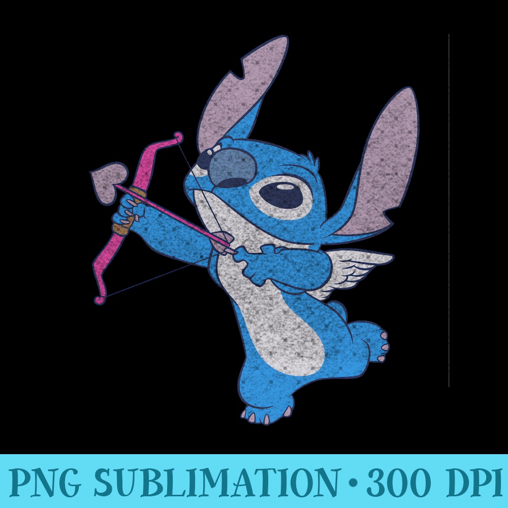 Disney Lilo & Stitch Valentine's Day Stitch Cupid - PNG Down | Inspire ...