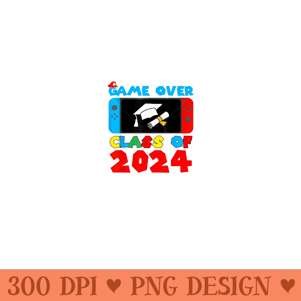 Game Over Class of 2024 Senior Video Games Graduation Gamer | Inspire ...