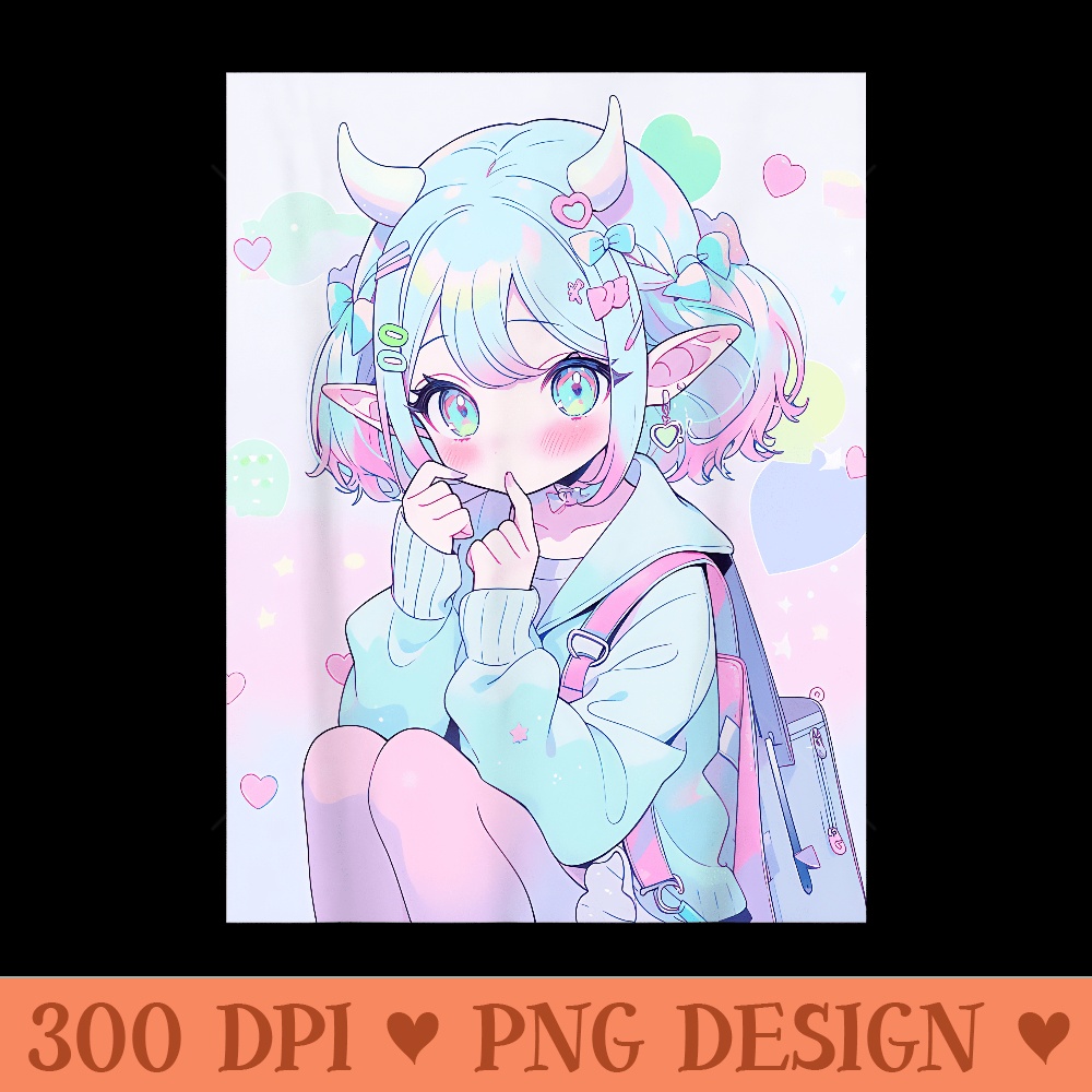 Anime Girl Kawaii Waifu Elves Girl - Vector PNG download | Inspire Uplift